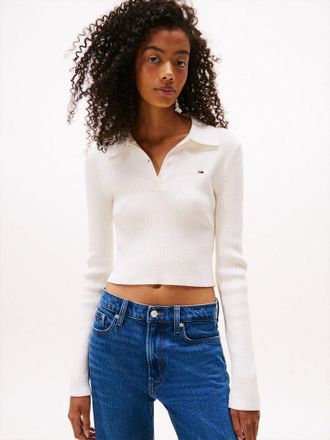 Tommy Jeans Polokragenpullover TJW ESSENTIAL POLO LS SWEATER
