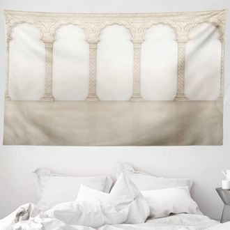 Abakuhaus S&auml;ule Wandteppich, Architektur Thema Wand anmutige S&auml;ulen und B&ouml;gen Digital Image Print, aus Weiches Mikrofaser Stoff Wand Dekoration F&uuml;r Schlafzimmer