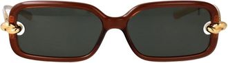 Bottega Veneta Rechteckige Sonnenbrille - - Accessories - Damen - Braun - 56 MM