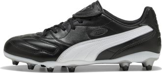 Puma King Liga FG/AG Fu&szlig;ballschuh, Unisex, Schwarz/Silber/Wei&szlig;, 7.5 UK