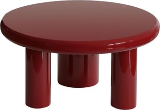 Oviala Couchtisch, rund, 100 cm, MDF, lackiert, Rot