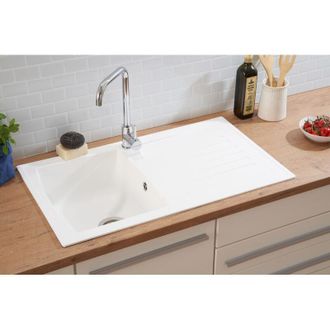 Respekta Mineralite Einbausp&uuml;le 1 Becken Boston 86 x 50 cm Sp&uuml;le Sp&uuml;lbecken - Respekta