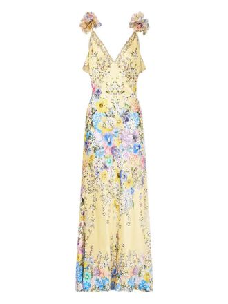 Camilla V-neck maxi dress - Jaune