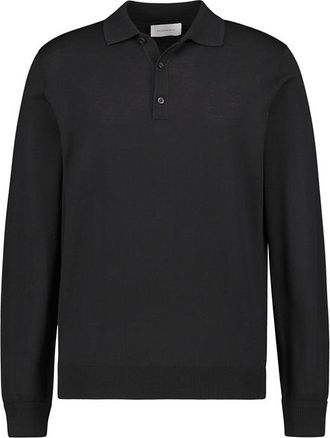 Baldessarini Herren Pullover schwarz Merinowolle unifarben