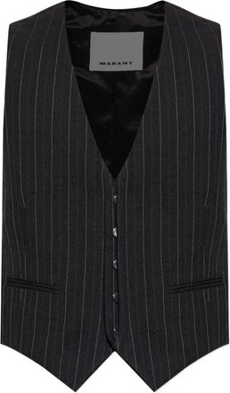 Isabel Marant veston à fines rayures - Noir