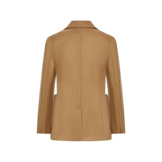 Max Mara Womens Linen Two-Button Blazer Neutrals Blazers Jacket