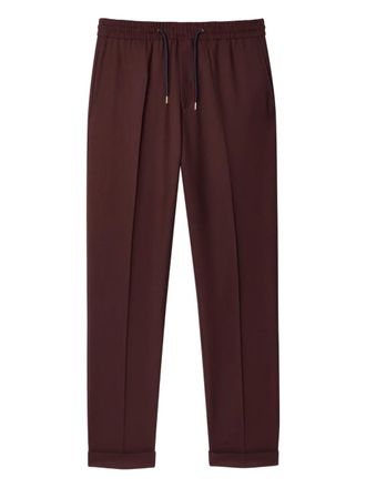 Paul Smith Bundfaltenhose mit Kordelzug - Rot