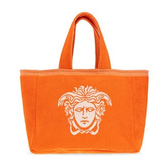 Versace unisex, Sacs, Orange, Taille: ONE Size Cabas Jacquard en Coton &Eacute;ponge