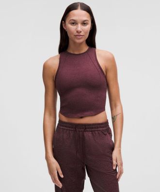 lululemon D&eacute;bardeur court col rond Softy Suedey pour Femmes - Taille 12
