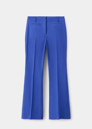 Mango Pantalon droit d&eacute;tail coutures bleu - Femme - 32 - MANGO