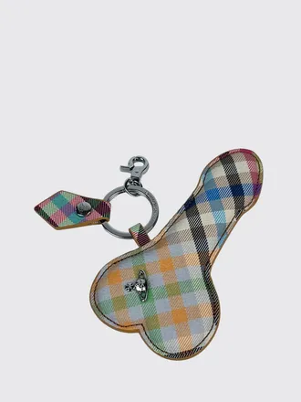 Vivienne Westwood Schl&uuml;sselanh&auml;nger aus Kunstleder mit Schottenmuster und Orb-Logo