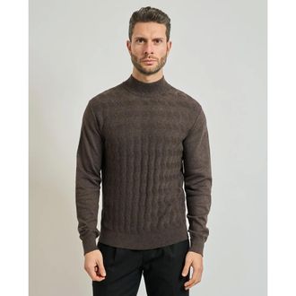 Yes-Zee YES Zee, Homme, Pulls, Brun, Taille: XL Pull &agrave; col roul&eacute;