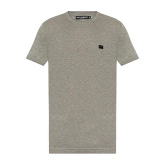 Dolce & Gabbana T-Shirt mit Logo - - Tops - Herren - Grau - S