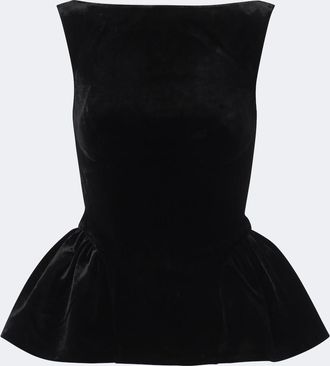 Roland Mouret Top aus Samt