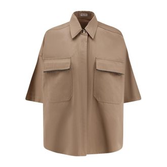 Brunello Cucinelli Monili Kurzarmhemd - - Blouses & Shirts - Damen - Braun - S