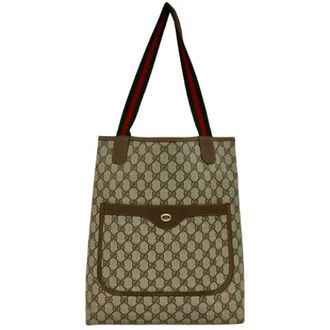 Gucci Pre-owned GG PVC Leder Tote Bag - - Pre-owned - Damen - Braun - ONE SIZE