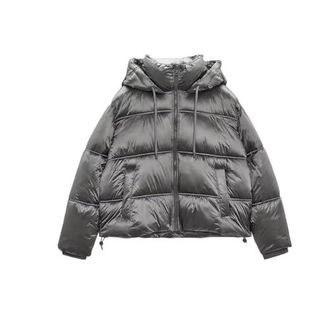 Generic Vêtements dextérieur décontractés classiques et amples à capuche de couleur unie pour femme, couleur unie, épais, chaud et confortable, gris, M