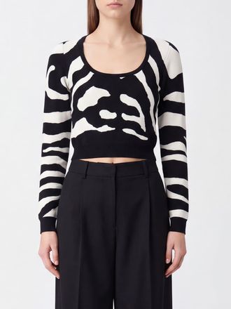 Moschino Pull court &agrave; col rond et imprim&eacute; z&egrave;bre en m&eacute;lange de viscose