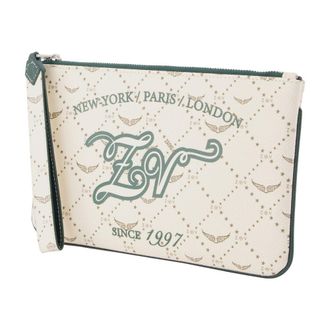 Zadig&Voltaire Womens Z Monogram Tennis Pouch - Zadig & Voltaire Synthetic White Accessories