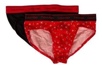 Calvin Klein Slip Homme CK sous-vêtement Lot de 2 Articles Coton Stretch élastique Visible Article NP2595O, 6LP BL.w BL Logo/White w Black Logo, S