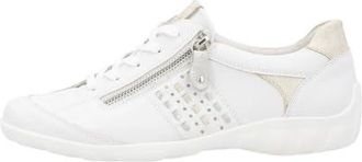 Remonte Chaussures d&eacute;contract&eacute;es &agrave; lacets en cuir R3404, blanc, 38 EU