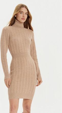 Fracomina Kleid für den Alltag FR24WD5010K53201 Beige Slim Fit