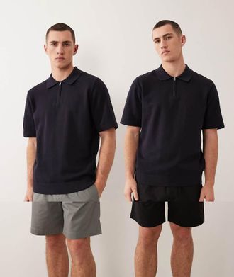 Jack & Jones Lot de 2 shorts chino avec cordon de serrage - Gris/noir