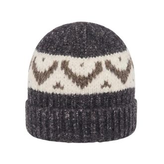 PESERICO Bonnet en fil dalpaga- laine et coton - Homme - Accessoires - Gris - Taille: L