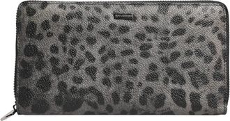 Dolce & Gabbana Leopardenleder Rei&szlig;verschluss Geldb&ouml;rse - - Accessories - unisex - Grau - ONE SIZE