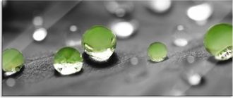 Pixxprint Glasbild Panorama, Wandbild aus Echtglas, Wassertropfen, 100x40 cm, inkl. Aufh&auml;ngung und Abstandshalter