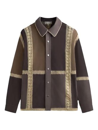 Kith surchemise &agrave; design ptchwork - Marron