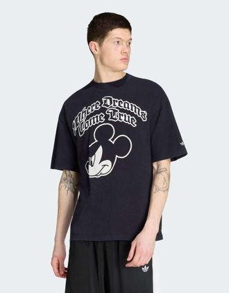 adidas Originals T-shirt &agrave; imprim&eacute; Disney Mickey Mouse Dreams - Noir