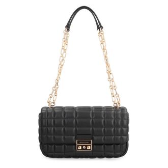 Michael Kors Gepolsterte Leder-Schultertasche mit Kettenriemen - - Bags - Damen - Schwarzk - ONE SIZE