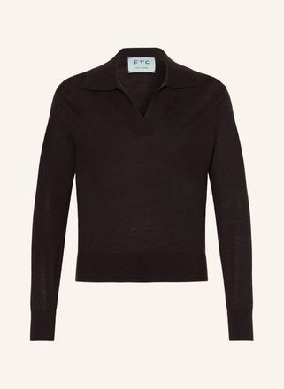 FTC Ftc Cashmere Strick-Poloshirt Mit Cashmere braun