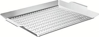 Tramontina Grillschale, rostfreier Edelstahl 18/10, spülmaschinenfest, wiederverwendbar, BBQ Grillpfanne, Perforation für besonderes Grillaroma, für Fisch, 48 x 
