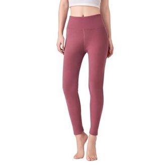 Generic Legging taille haute avec doublure en polaire, pantalon de base thermique chaud et extensible pour plus de confort par temps froid, lilas, 3XL