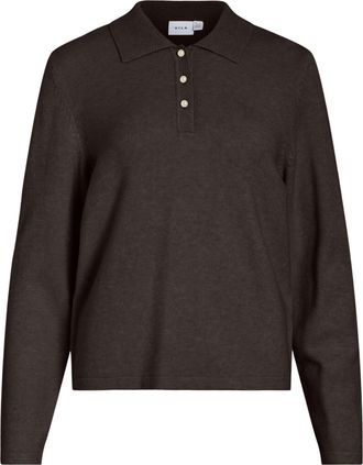 Vila Viril L/S Polo Pullover Knit - Noos