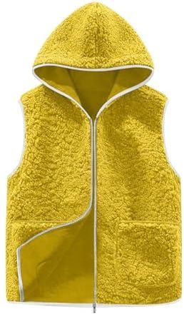 Generic Veste &agrave; capuche en fausse laine dagneau pour femme - Veste dext&eacute;rieur confortable en polaire pour lautomne et lhiver - Mode polyvalente - V&ecirc;tement de 