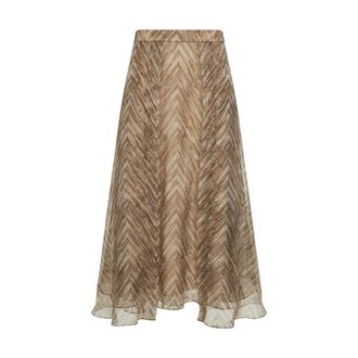 Brunello Cucinelli Damen, R&ouml;cke, Beige, MGr&ouml;&szlig;e