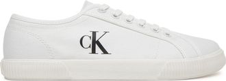 Calvin Klein Jeans Sneakers aus Stoff Calvin Klein Jeans Ess Vulc Low Cv Mg Wn YW0YW01762 Wei&szlig;