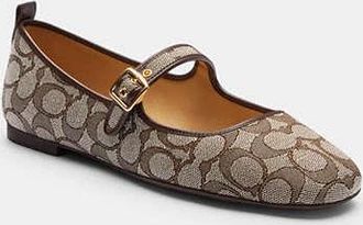 Coach Mary Jane aus Signature-Jacquard mit C-Niete f&uuml;r Frauen in Multi, Gr&ouml;&szlig;e 6.5 | Biobaumwolle
