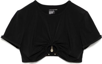 CHRISTOPHER ESBER Gerafftes Orbit Cropped-Badeoberteil - Schwarz