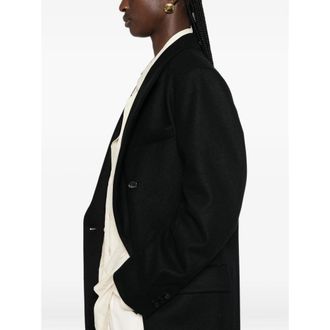 Barena Double-Breasted Wool Coat - Black