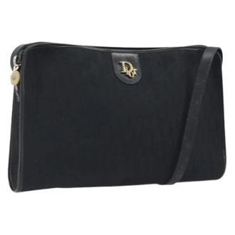 Dior Pre-owned Trotter Canvas Shoulder Bag - - Pre-owned - Damen - Schwarzk - ONE SIZE