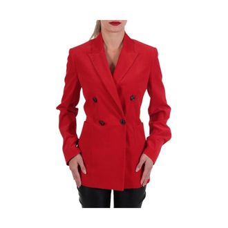 Pinko Pinko, Femme, Vestes, Rouge, Taille: 42 FR Jacket Stretch Velluto Ariento