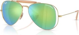 Ray-Ban The Outdoorsman By Dolce&gabbana Sonnenbrillen Arista Gold Fassung Gr&uuml;n Glas 53-14
