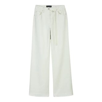 Luisa Cerano Wideleg Denim mit Bindeg&uuml;rtel - - Trousers - Damen - Gr&uuml;n - S