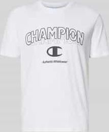 Champion T-Shirt mit Label-Print und Rundhalsausschnitt