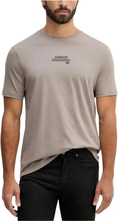 A|X Armani Exchange Homme, Tops, Gris, Taille: 2XL T-shirt en coton &agrave; manches courtes et col rond