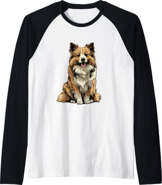 Whyitsme Design Isländischer Schäferhund Illustration Raglan